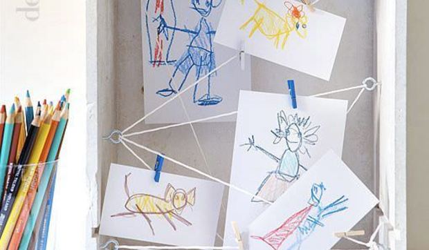 Portarretratos para los dibujos infantiles